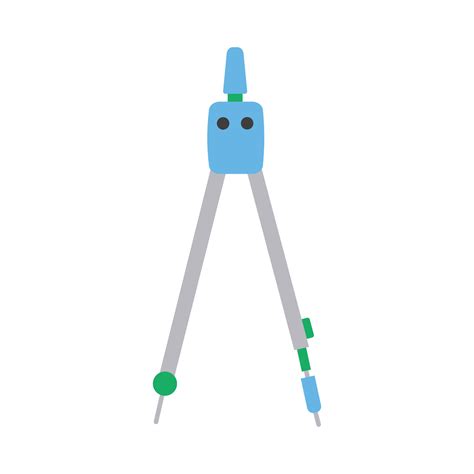 Compass Tool Icon Drawing Tool School Craft Art Supply Flat Cartoon Style 49965286 Vector