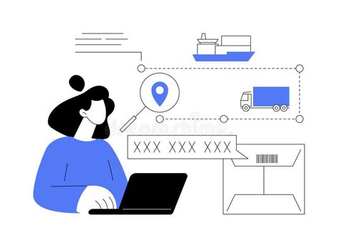 Post Service Tracking Abstract Concept Vector Illustration Stock