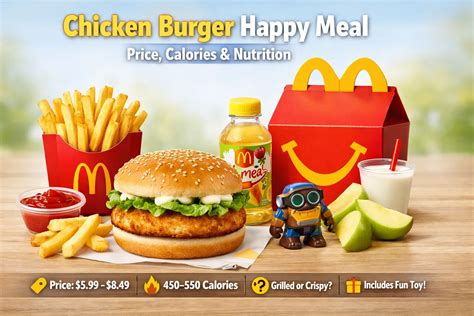 Mcdonalds Chicken Burger Happy Meal Price And Calories