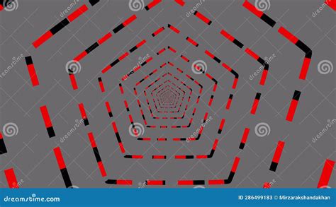 Pentagon Shaped Tunnel Rotating In A Seamless Infinite Loop