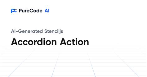 Create Clean Stenciljs Accordion Action Via Ai