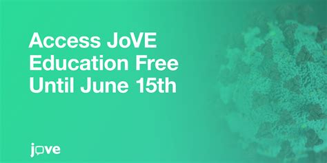 Jove Offers Free Access To Extensive Stem Education Video Library To