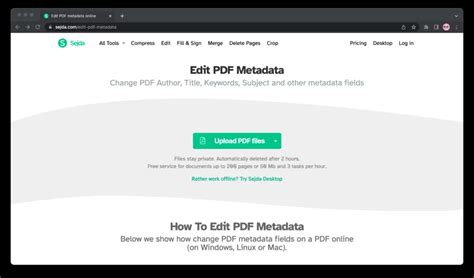 how to view edit or remove pdf metadata for free maker s aid