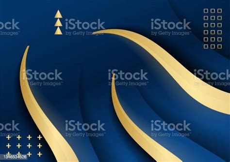 기하학적 모양과 황금 요소 조합으로 추상적인 어두운 배경 0명에 대한 스톡 벡터 아트 및 기타 이미지 0명 3차원 형태 검은색 Istock