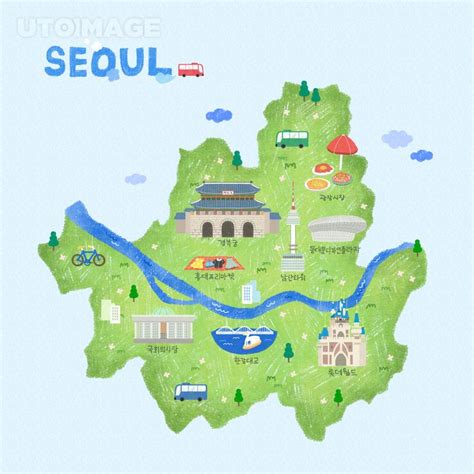 국내지역관광명소 006 Spai416 유토이미지 일러스트 관광 도시 정보 여행정보 지도 관광지도 여행지도 국내 한국 약도 명소 랜드마크 위치