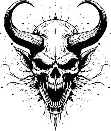 Devil Skull Stencil