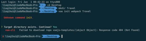 Vue Init Webpack Travel项目初始化失败的解决办法慕课手记