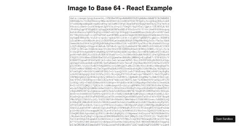 Image To Base64 Codesandbox