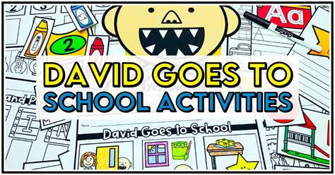 David Goes To School Activities And Craft One Sharp Bunch