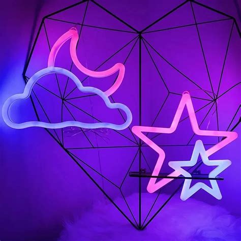 Led 네온사인 무드등 간판 조명 2 면 Led 밝은 네온 라이트 야간 패드 파이어 문 스 티몬