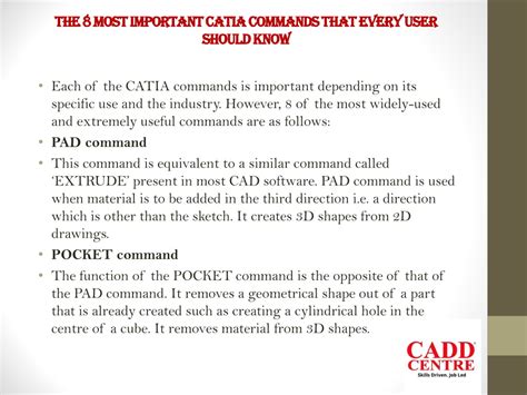 Ppt The 8 Most Important Catia Commands That Every User Should Know Powerpoint Presentation
