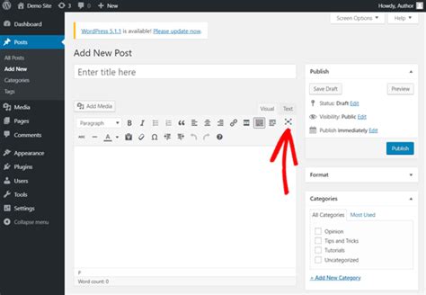 Comment Utiliser Léditeur Plein écran Sans Distraction Dans Wordpress Themelocal Des