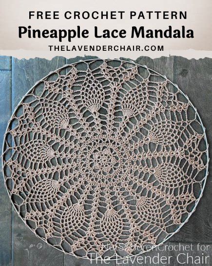 Free Crochet Pattern Pineapple Lace Mandala · Free Crochet Patterns