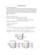 HW3 Sol V3 Pdf VLSI2018 HW3 Sol Exercise 3 3 15 Points Sketch A 2 Input NOR Gate With