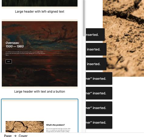 Snackbar Notices Appear Behind Block Inserter · Issue 33114 · Wordpressgutenberg · Github