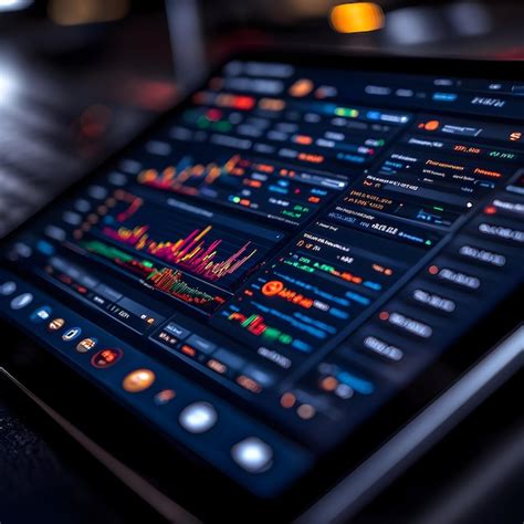 Digital Interface On A Tablet Screen Illustration Premium Ai Generated Image