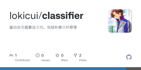github lokicui classifier 基础分类器算法实现。包括朴素贝叶斯等