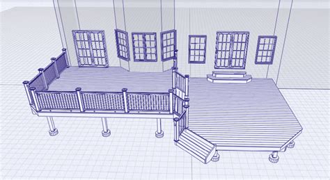 Plan A Deck Online Drawing 3d Drawing For Deck Dimensions Custom