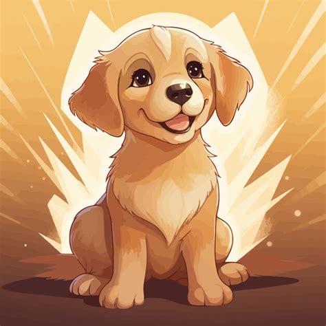 Cest Un Chiot Très Mignon Vecteur Premium