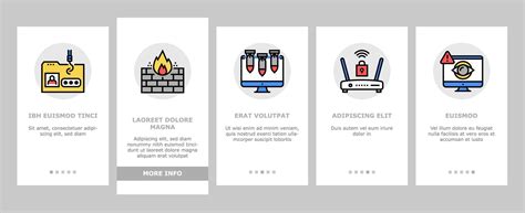 Internet Security Onboarding Icons Set Vector 18774547 Vector Art At