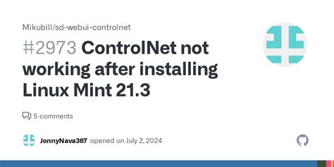 Controlnet Not Working After Installing Linux Mint 213 · Issue 2973
