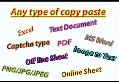 Type Paste Copy Data Into Excel Word And Power Point By Nishafatima