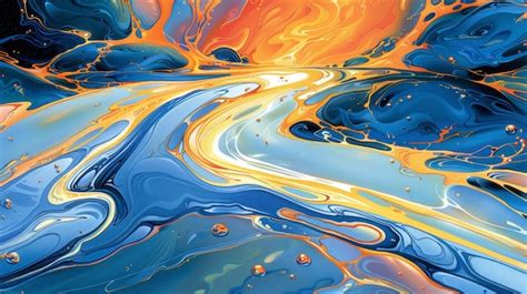 Abstract Swirling Colors Premium Ai Generated Image