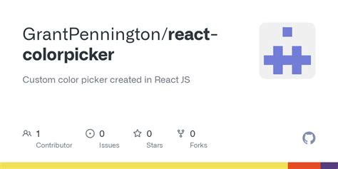 Github Grantpenningtonreact Colorpicker Custom Color Picker Created