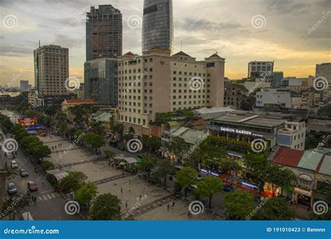 Nguyen Hue Walking Street In Downtown District Of Ho Chi Minh City
