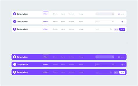 Web App Navigation Menu Ui Design Sources