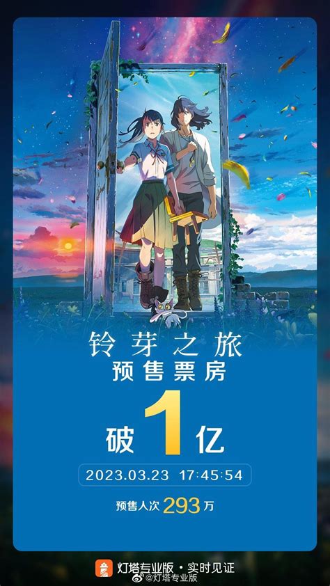 电影《铃芽之旅》预售票房破亿：3月24日上映 快科技 科技改变未来