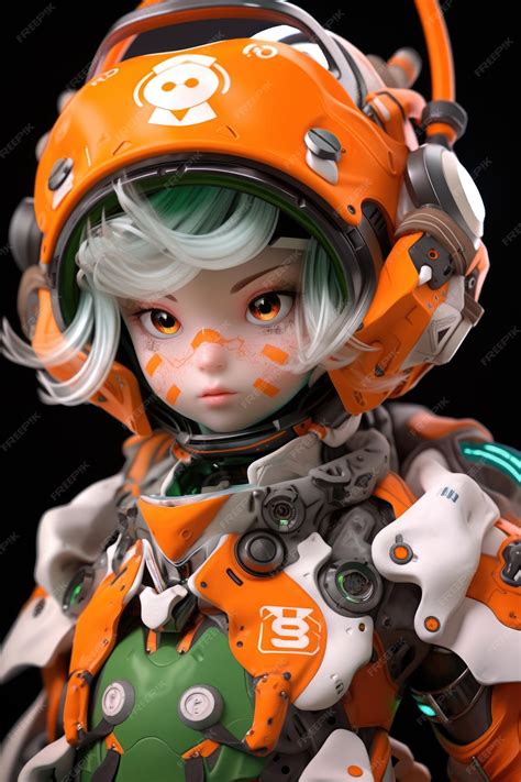 Premium Ai Image Cute Anime Mecha Girl