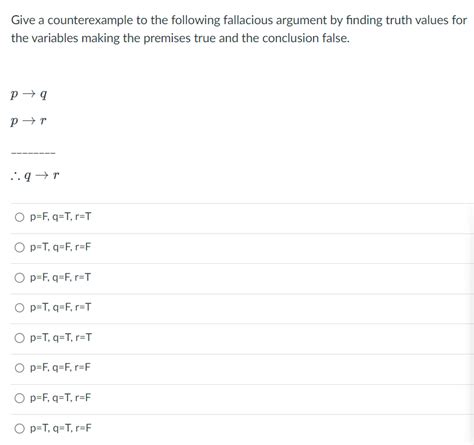 Solved Give A Counterexample To The Following Fallacious Chegg