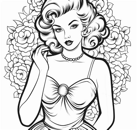 Pin Up Girl Coloring Book Digital Download 570 Pages Of Vintage Fun