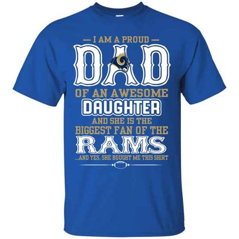Los Angeles Rams Proud Dad Of An Awesome Daughter Unisex T Shirt T
