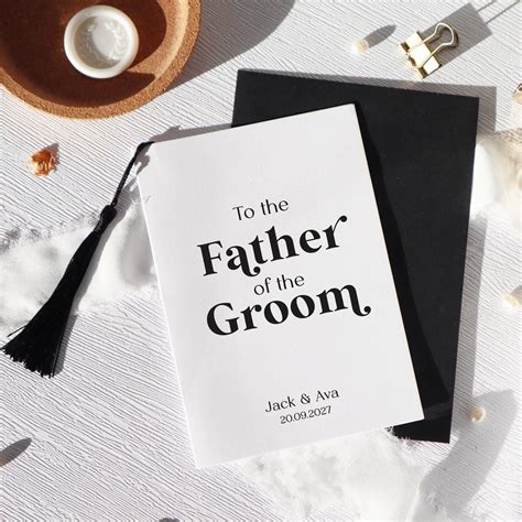To The Father Of The Groom Card To The Father Of The Bride Card