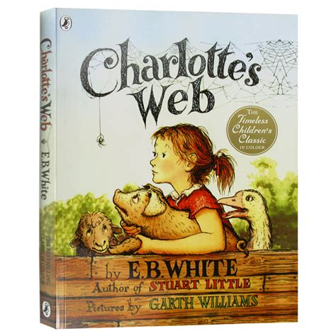 夏洛特的网彩色版 Charlotte s Web英文原版儿童文学小说夏洛的网怀特 EB White进口英语中小学课外读物书籍 虎窝淘