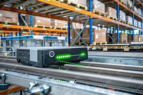 Premium Photo A Logistics Warehouse With Iot Technology Tracking