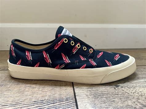 Rare Maison Kitsuné All Over Speedboat Laced Sneaker Gem