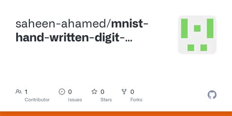 github saheen ahamed mnist hand written digit classification