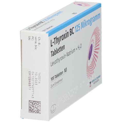 L Thyroxin Bc 125 Mikrogramm Tabletten 100 St Mit Dem E Rezept Kaufen