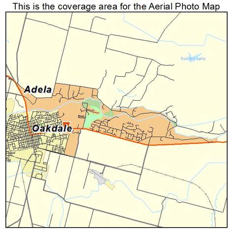 Aerial Photography Map Of East Oakdale Ca California