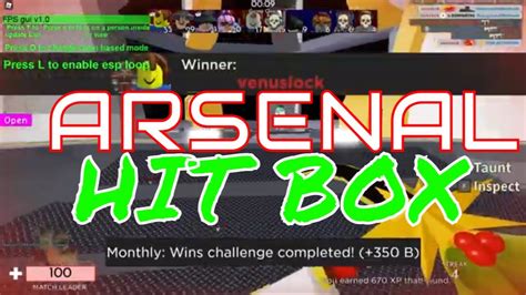 Arsenal Hitbox Expander Script Roblox Gui Working Youtube