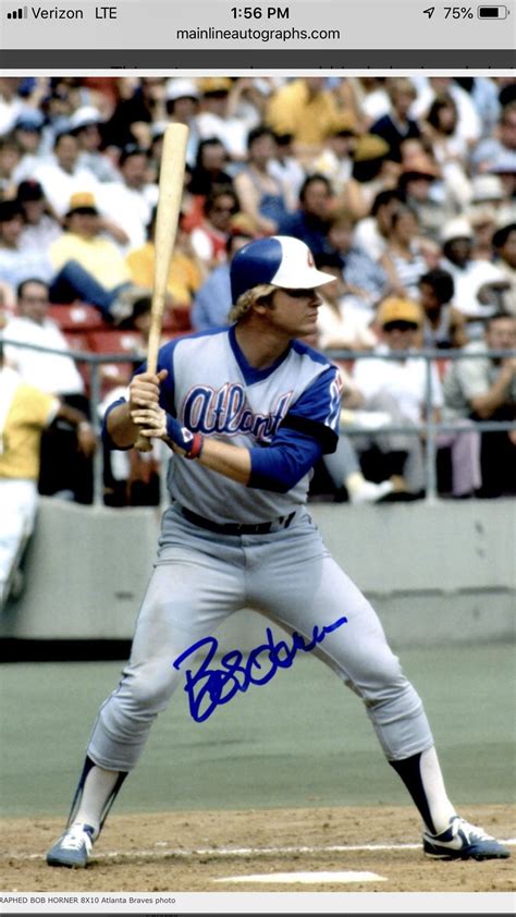 Bob Horner Arizona State Atlanta Braves Baseball Braves Atlanta Braves