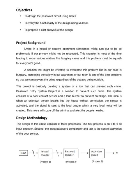 Digital Logic Design Project Password En Pdf Computer Engineering