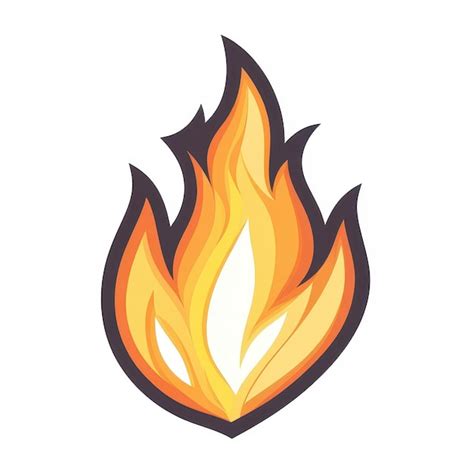 Simple Game UI Flame Logo With Clean Colors And Background For A