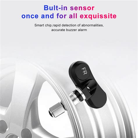 Car Tpms Tire Pressure Alarm Monitor System Temperature Warning 4 Internal Internal Sensors Fuel