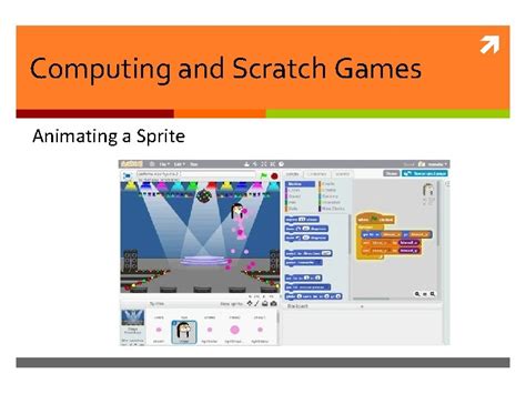 Computing And Scratch Games Animating A Sprite We
