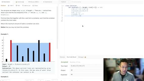 container with most water neetcode150 series 39 of 150 leetcode youtube