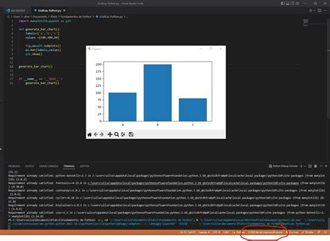 Matplotlib Visual Studio